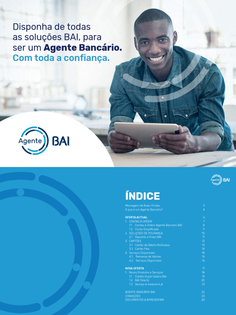 Agente Bancário BAI: Produtos e Vantagens | PDF | Crédito | Finanças e ...