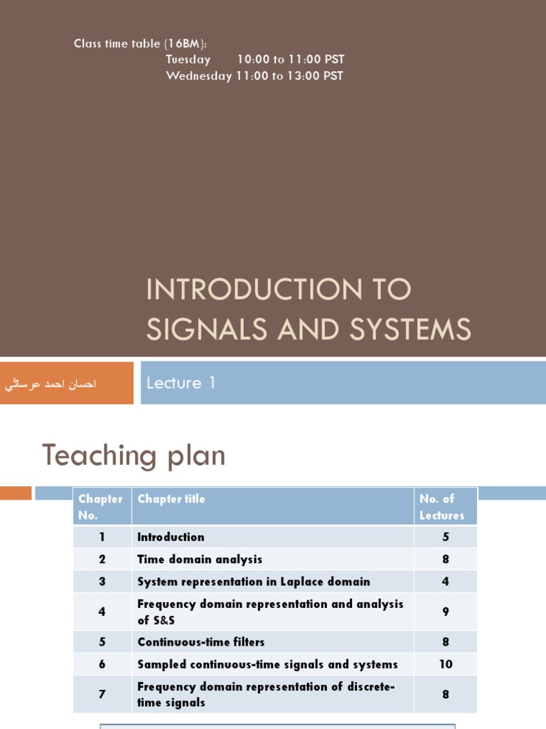 Signals and Systems 1 | PDF
