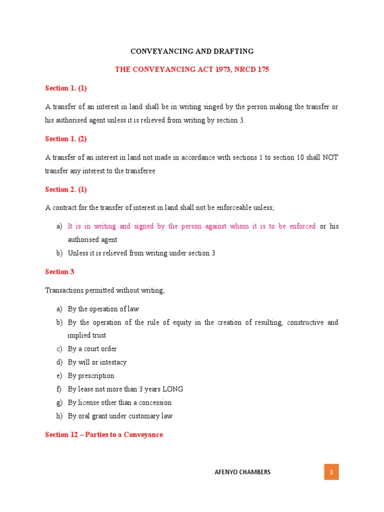 Conveyancing and Drafting Final Revision | PDF