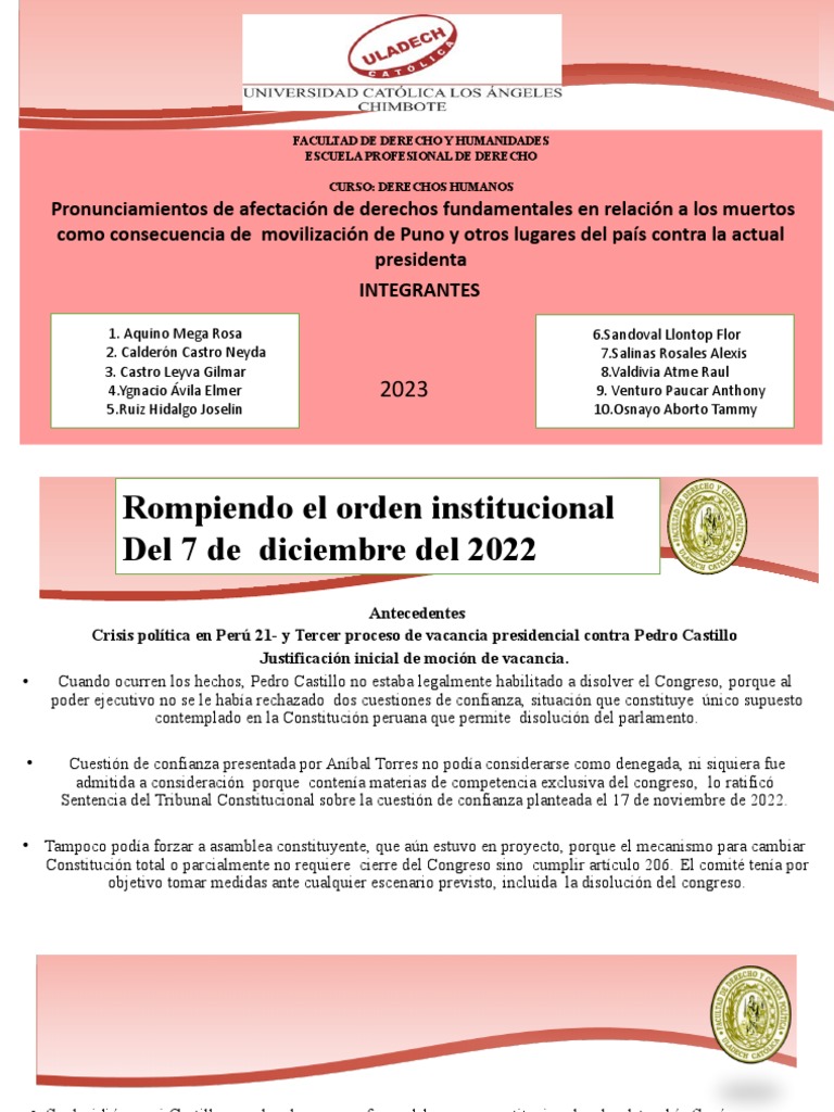 Pronunciamientos de Afectación de Derechos Fundamentales en Relación A ... Pronunciamientos de Afectación de Derechos Fundamentales en Relación A ...
