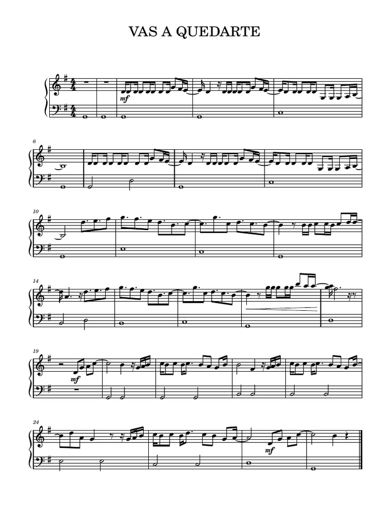 VAS A QUEDARTE Aitana | PDF