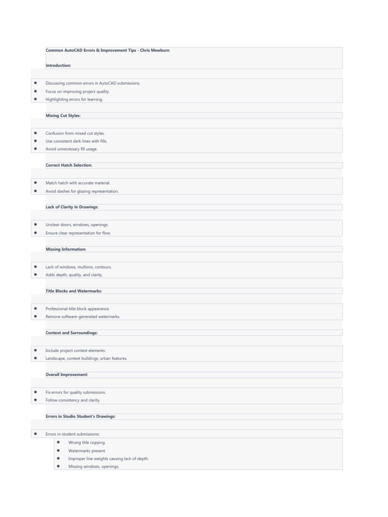 Common AutoCAD Errors | PDF | Adobe Photoshop