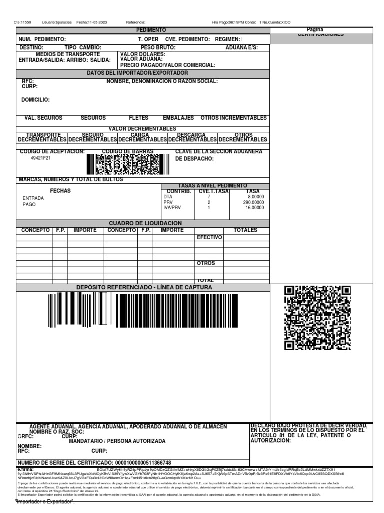 Análisis del Pedimento Aduanal | PDF | aduana | Economias