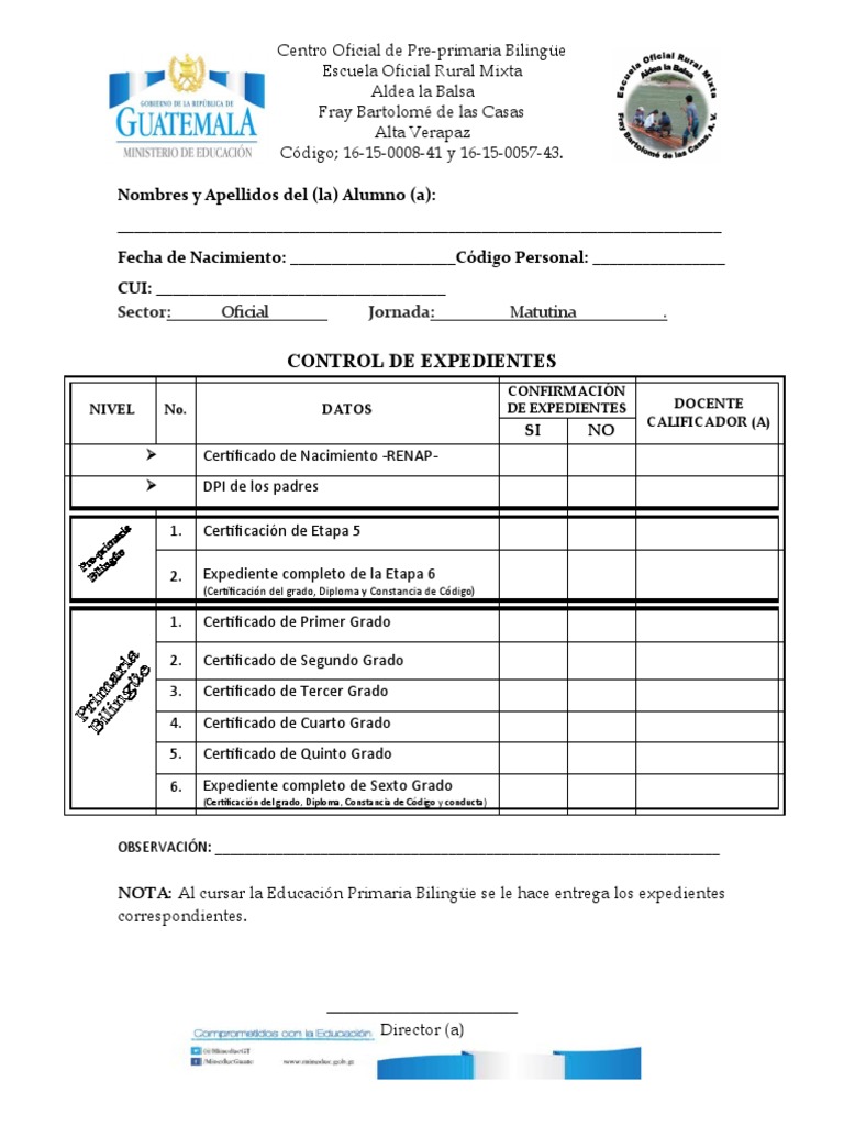 Control de Expediente Alumnos | PDF