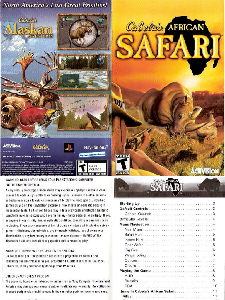 Cabelas_African_Safari_-_Manual_-_PS2 | PDF