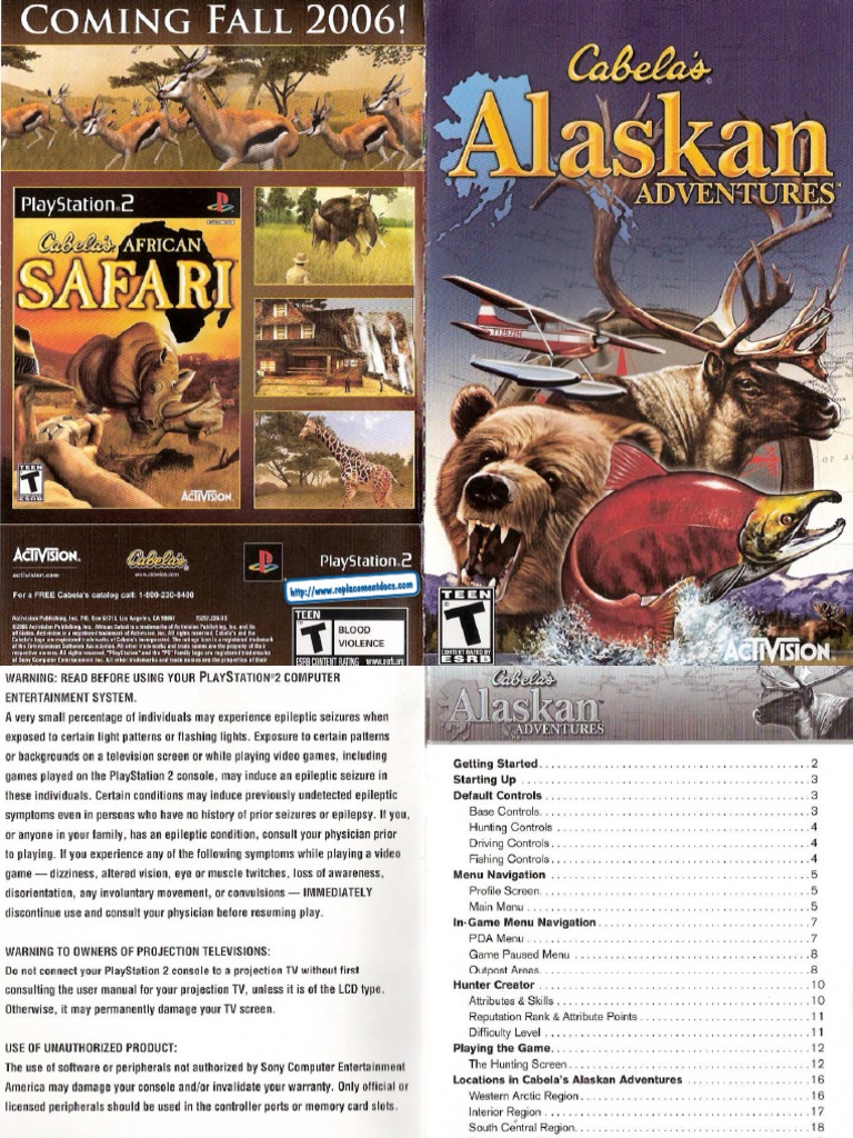 Cabelas Alaskan Adventures - Manual - PS2 | PDF