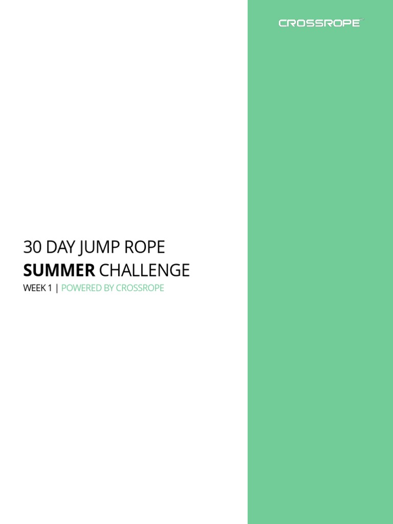 30 Day Jump Rope Summer Challenge Week 1 | PDF | Physical Fitness ...