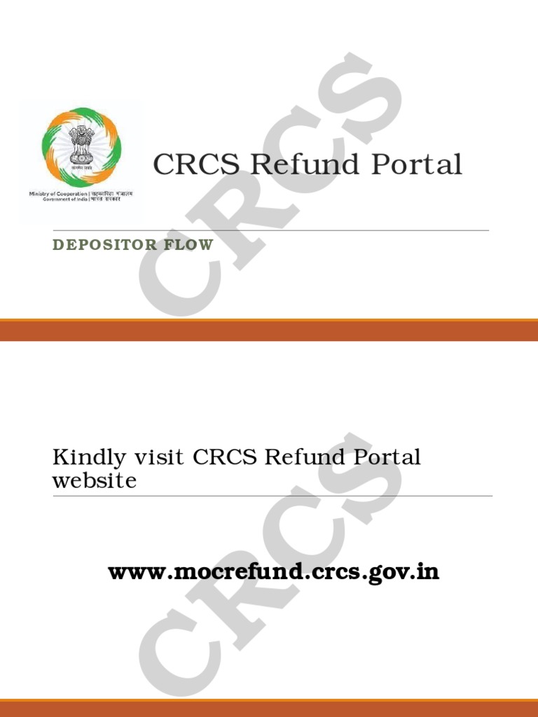 CRCS Sahara Refund Portal English PDF Cbpacs - Com | PDF