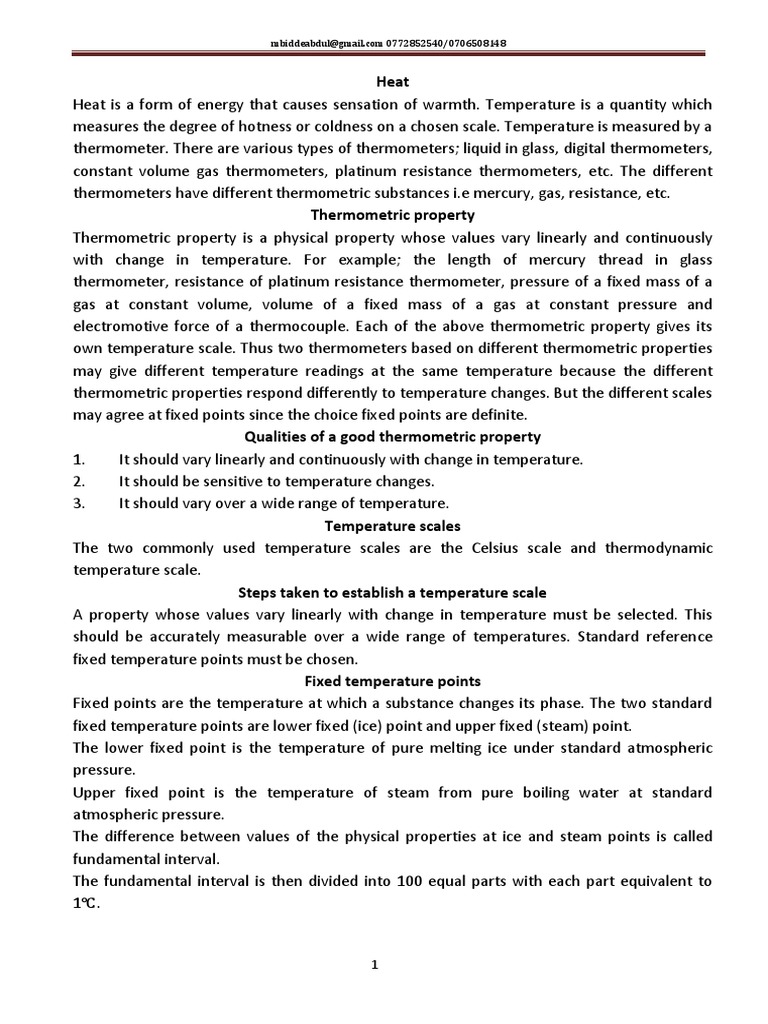 A Level Phy Heat and Modern | PDF