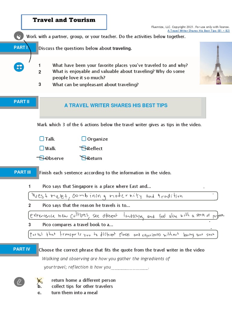 Traveling Tips and Vocabulary | PDF