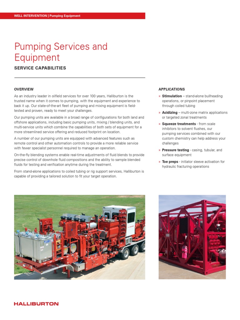 Pumping Services and Equipment | PDF