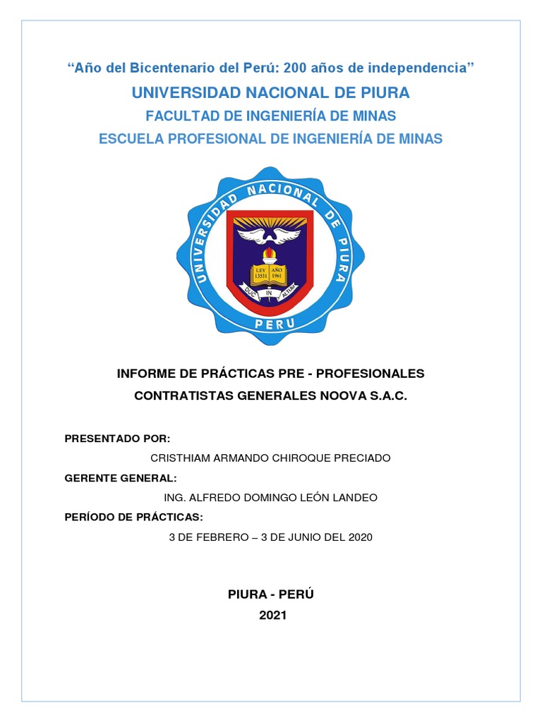 Informe De Prácticas Pdf