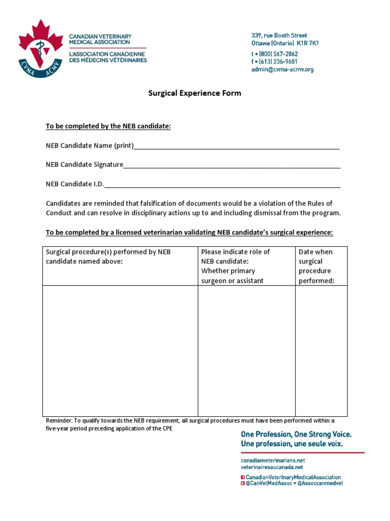 Surgical Experience Documentation 2015 | PDF