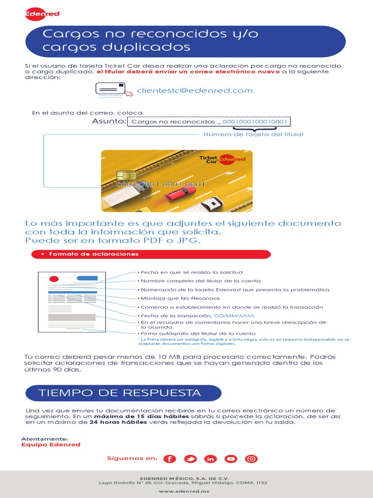 Guia_cargos No Reconocidos TC (1) | PDF