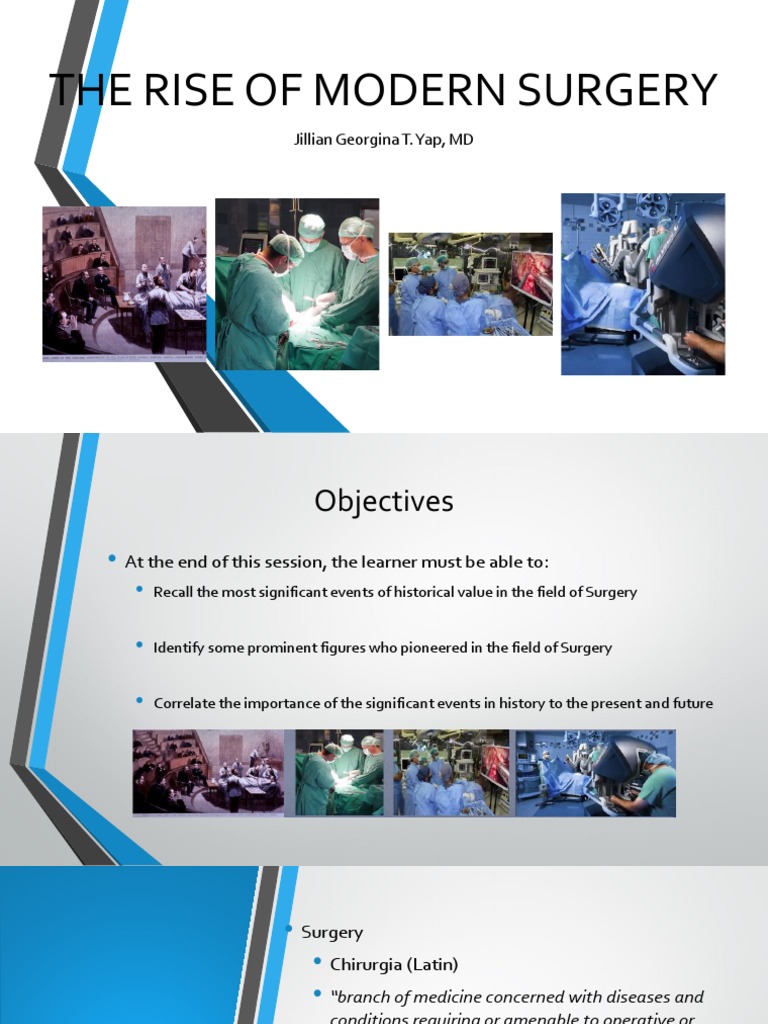 Evolution of Modern Surgery History | PDF | Surgery | Anesthesia