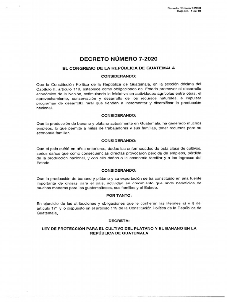 Decreto No. 7-2020 | PDF