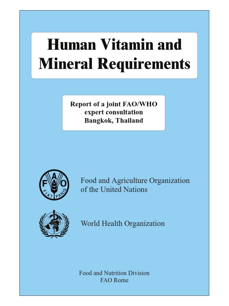 (2001) FAO-OMS Human Vitamin and Mineral Requirements Zinc | PDF