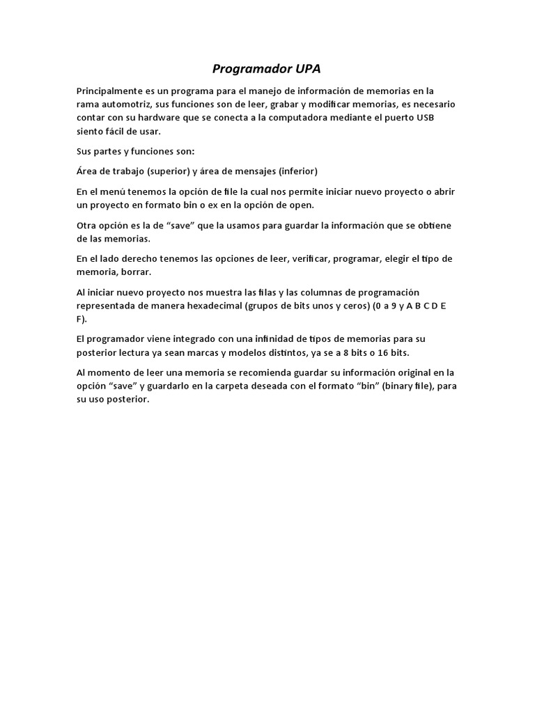 Programador UPA | PDF