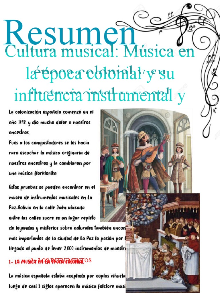 La Musica en La Epoca Colonial | PDF