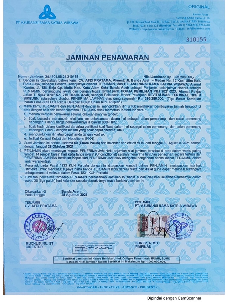 CV Afdi Terminal Tipe B Bireun | PDF