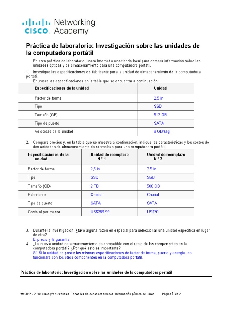 7.3.2.10 Lab - Research Laptop Drives | PDF