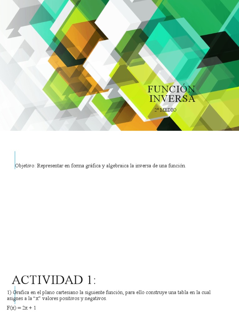 FUNCIÓN INVERSA 2° MEDIOS 2023 | PDF