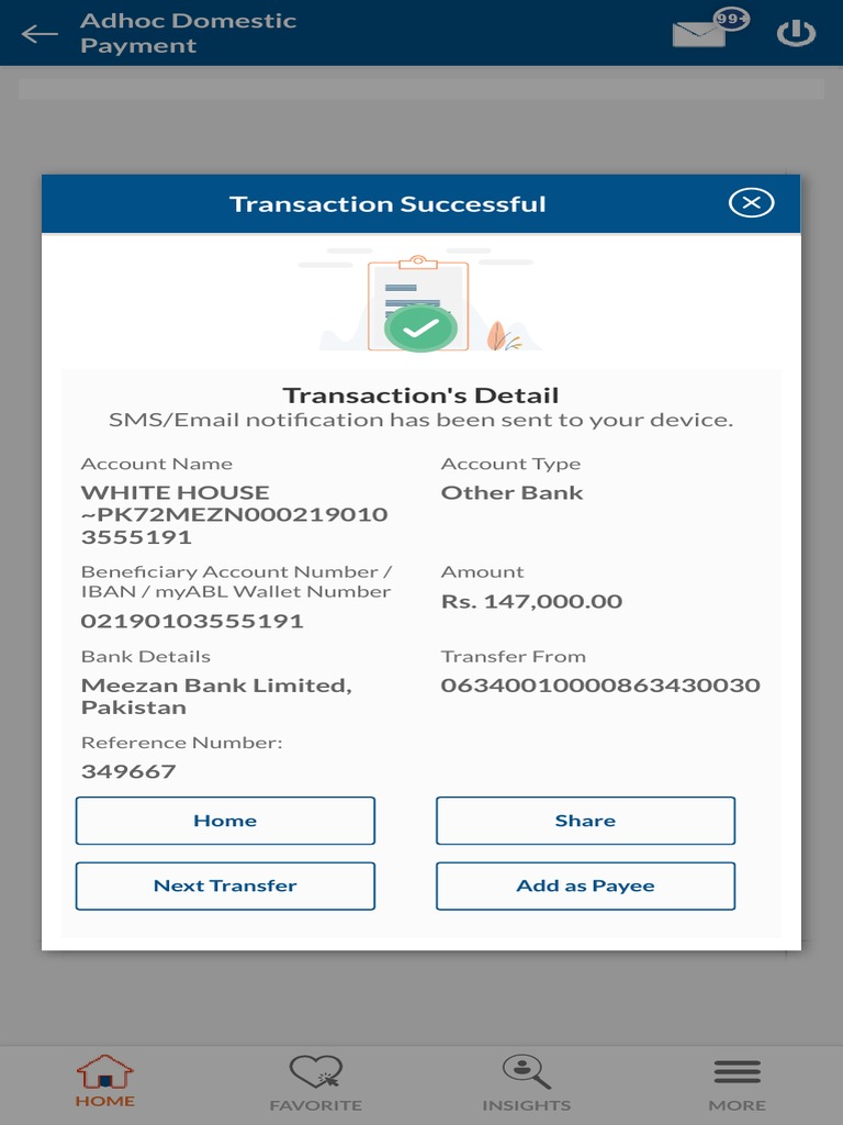 Adhoc Domestic Payment - myABL | PDF