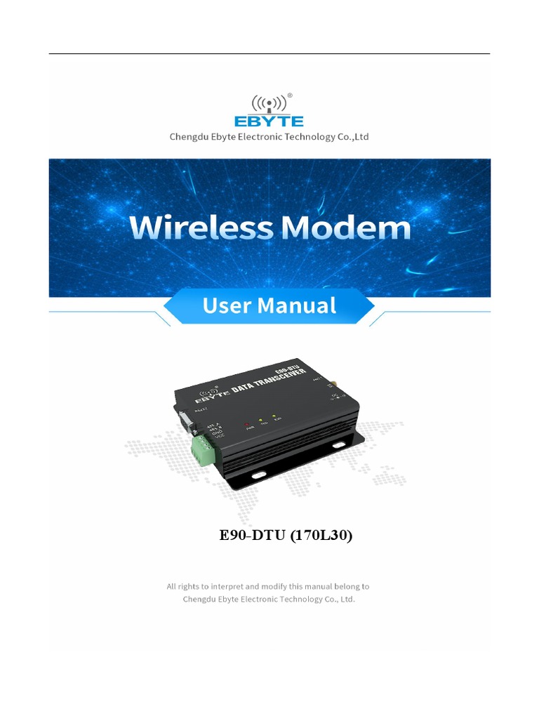 E90-DTU (170L30) UserManual EN v1.3 | PDF
