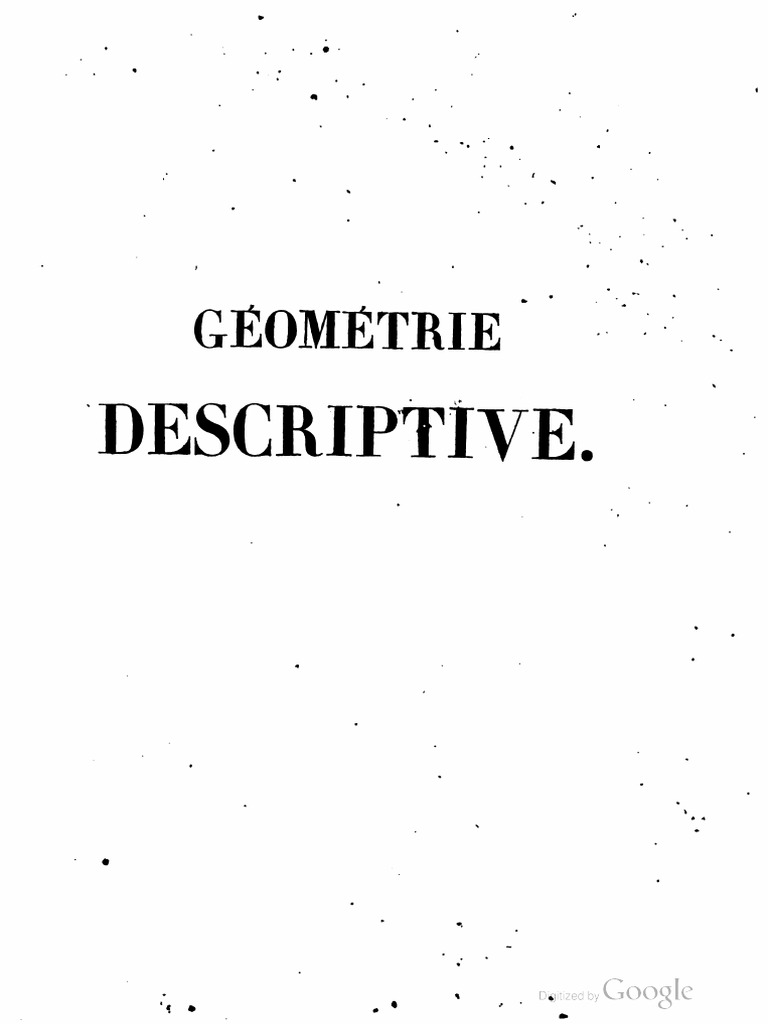 Geometrie Descriptive Gaspard Mong e | PDF