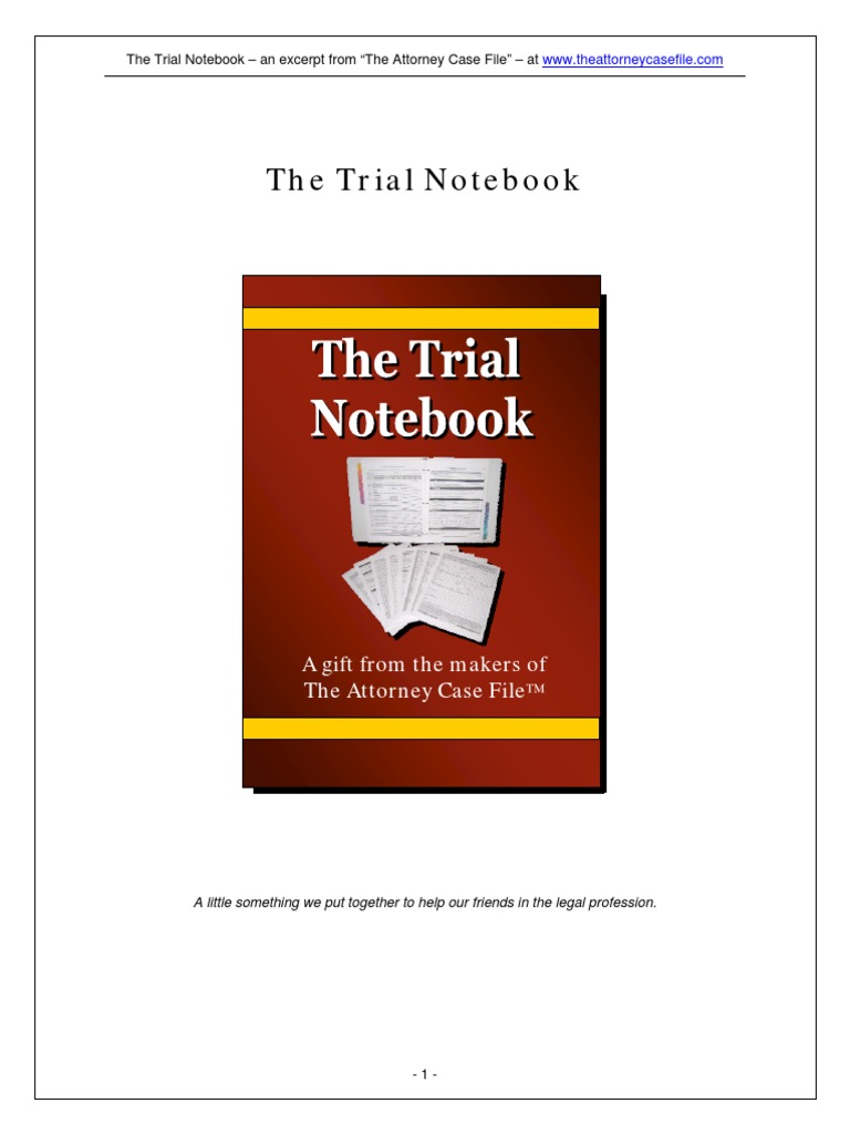 The Trial Note Book 444 Pages | PDF