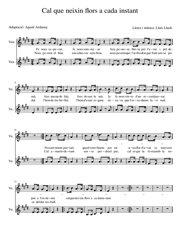 Cal Que Neixin Flors A Cada Instant | PDF