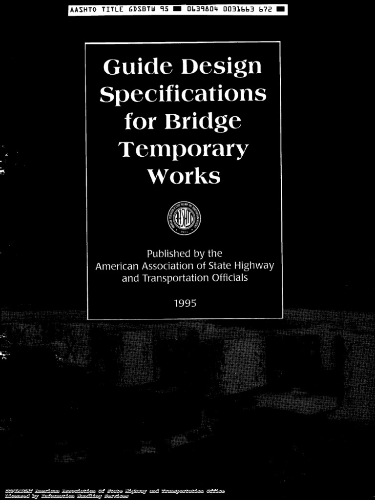 AASHTO GSBTW-1995 Guide Design Specifications For Bridge Temporary ...