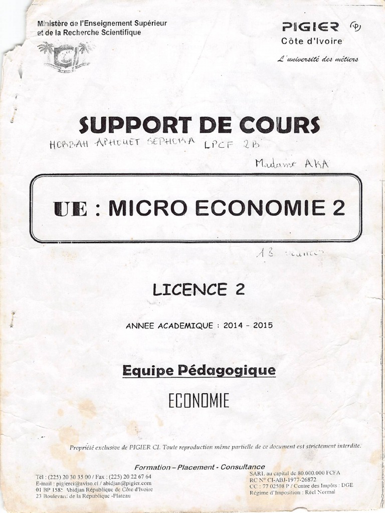 Micro Economie | PDF Micro Economie | PDF