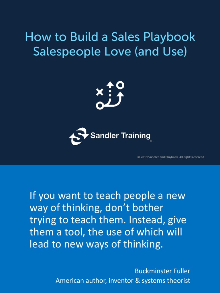 How-to-Build-a-Sales-Playbook_Sandler | PDF | Sales | Procurement