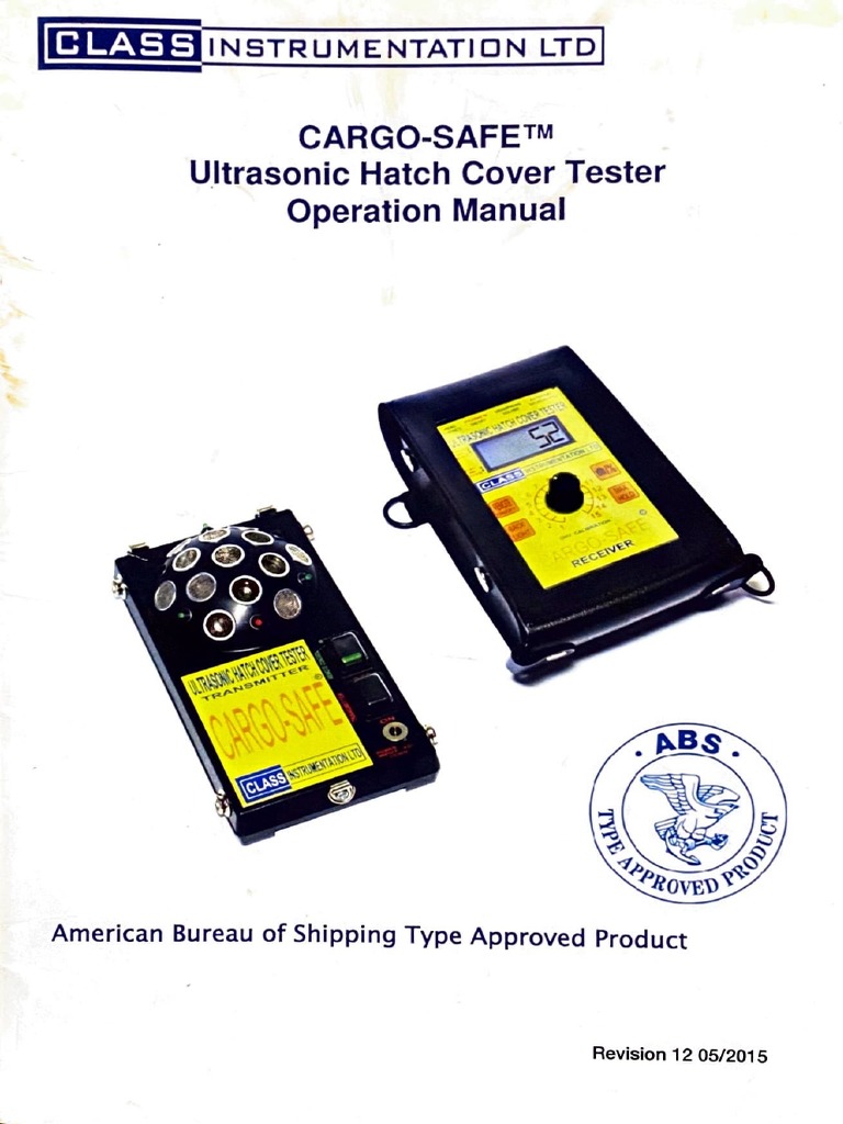 Class Instrumentation - Cargo-Safe - Ultrasonic Hatch cover tester ...
