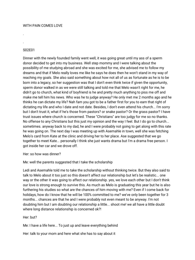 With Pain Comes Love s2 | PDF | Self-Improvement