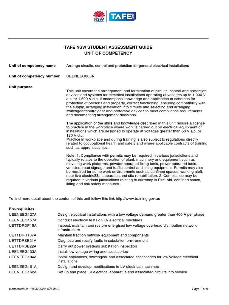 TAFE - ASST - 2002-TAFE NSW Student Assessment Guide-Enrolment-CL | PDF