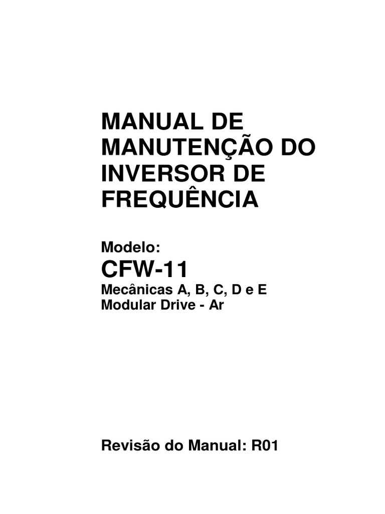 Manutenção CFW11 R01-1 | PDF
