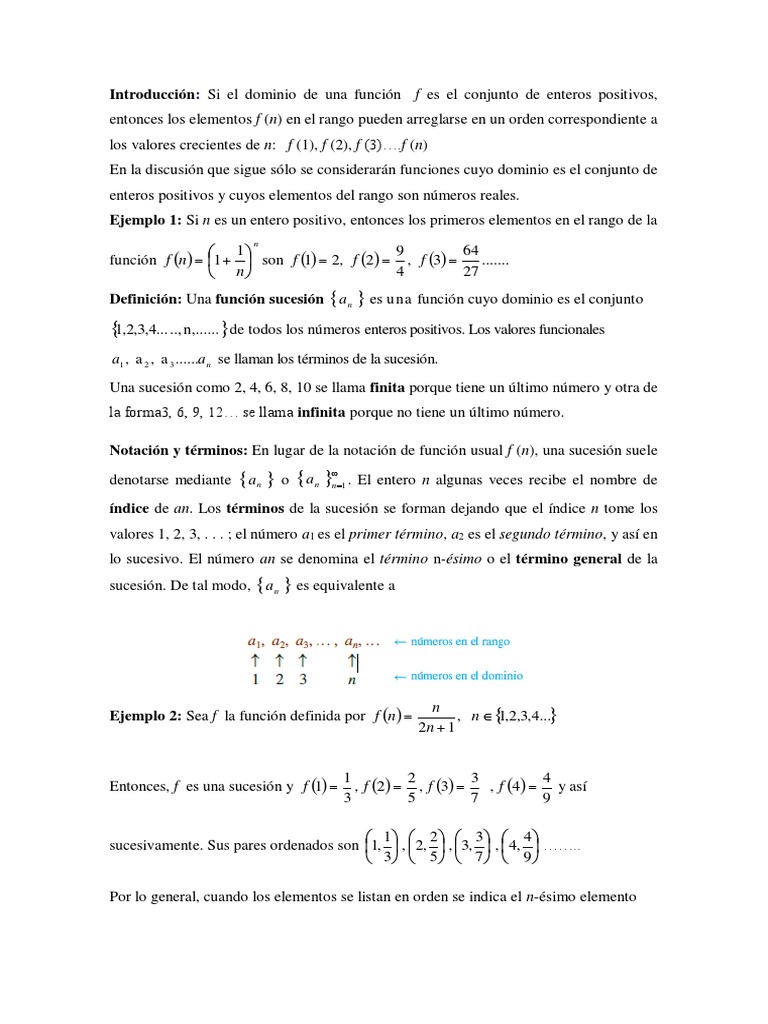Sucesiones: Convergencia y Divergencia | PDF | Límite (Matemáticas ...