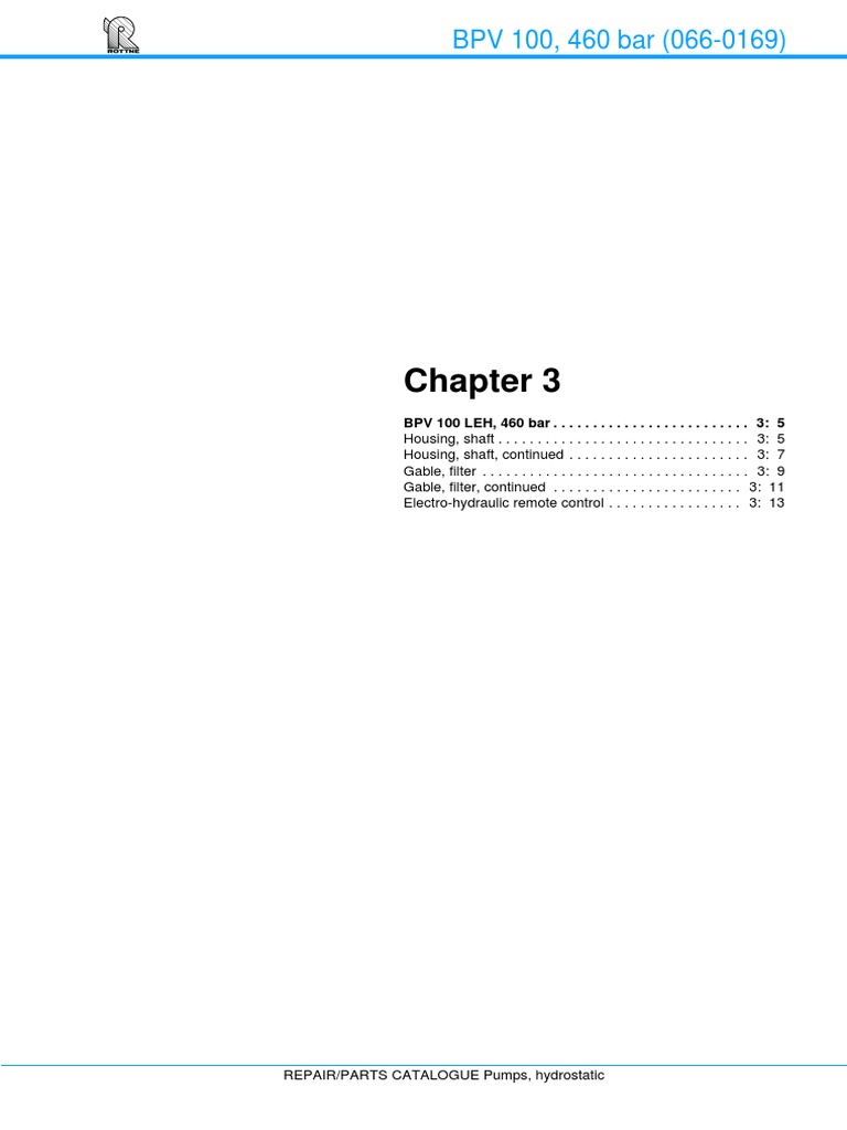 BPV 100 LEH 460 Bar Pump Parts Catalog | PDF