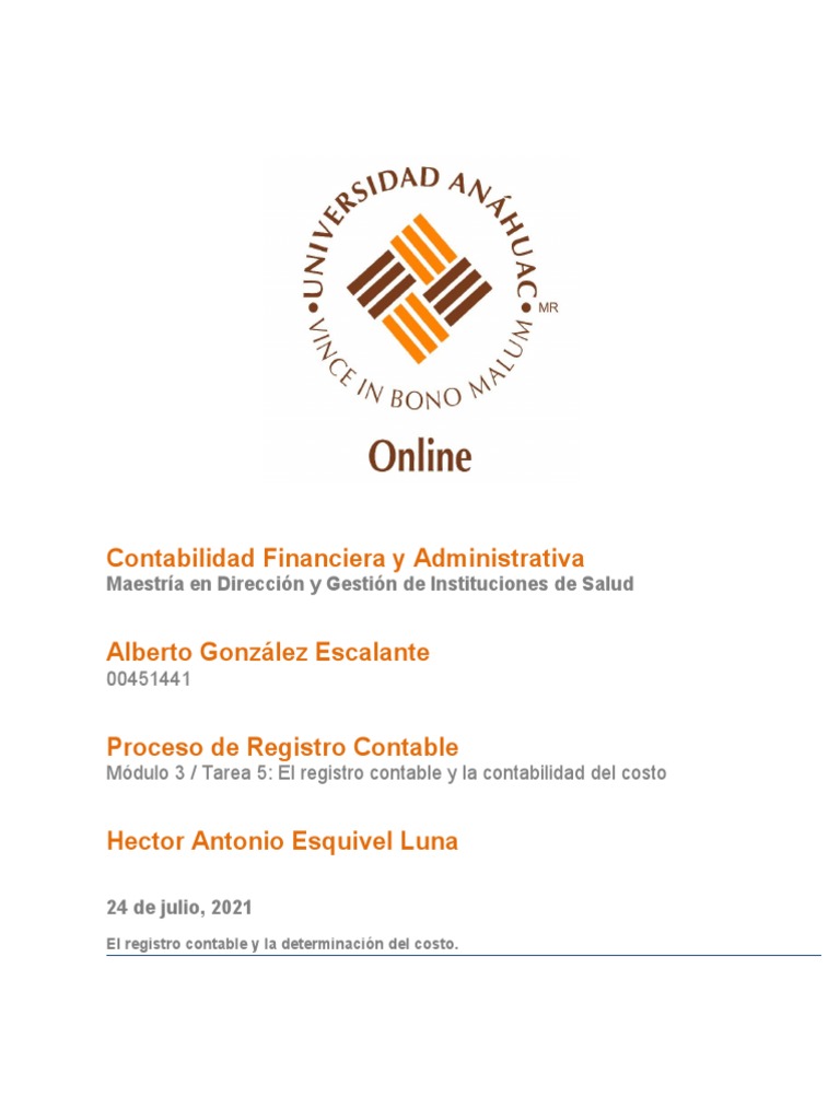 Tarea 1 Mapa Mental Proceso de Registro Contable | PDF