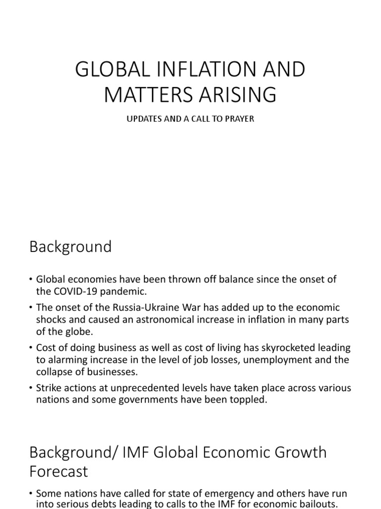 Global Inflation and Matters Arising | PDF | International Monetary ...