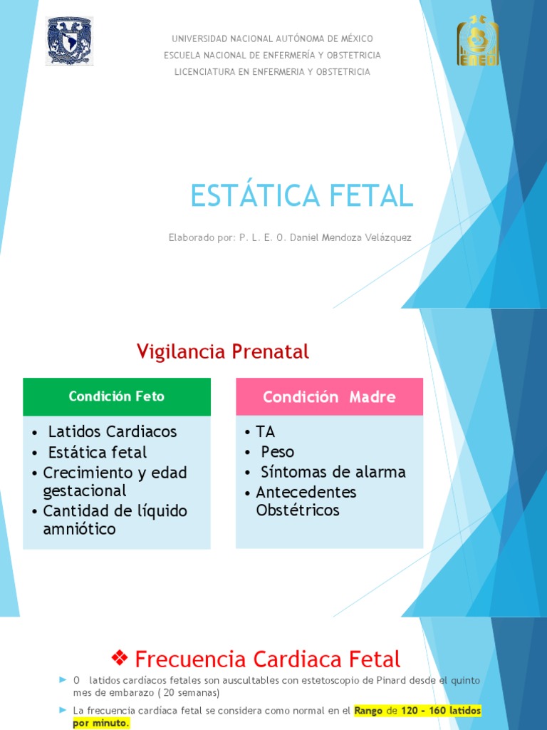 Estática Fetal.pptx · Versión 1 | PDF | Feto | El embarazo