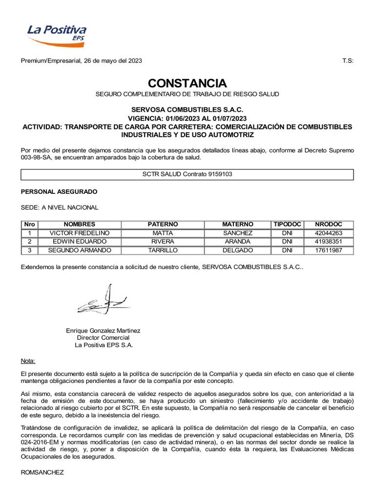 SCTR Junio Servosa | PDF