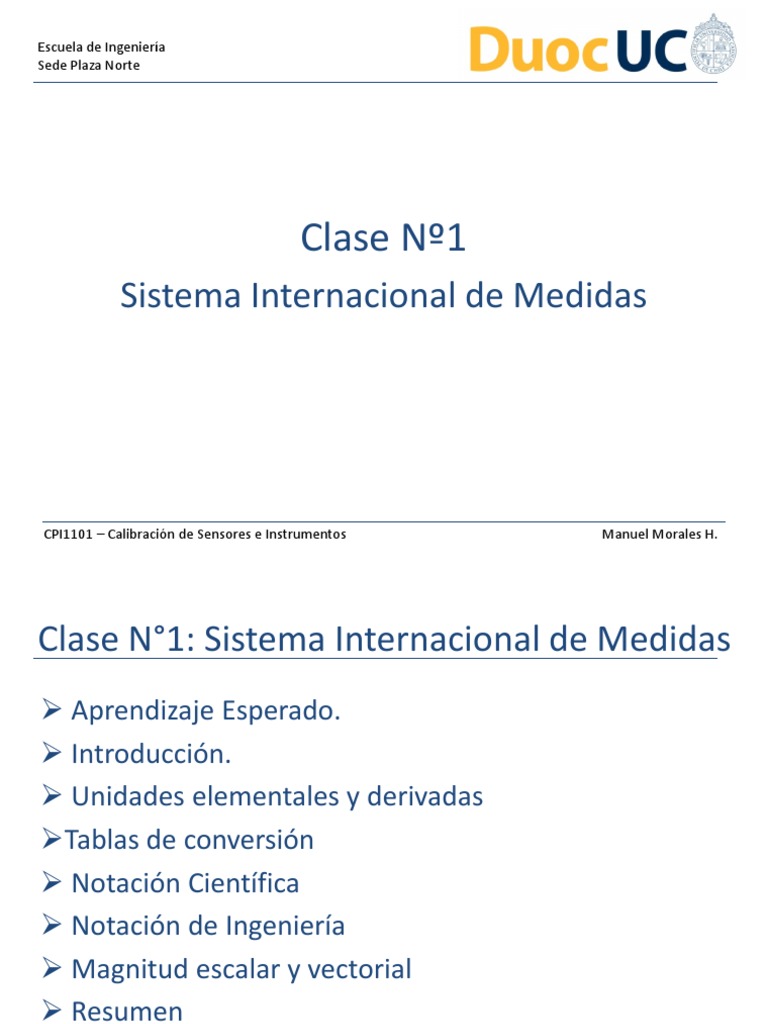 CPI1101 - Clase01 - Unidades Elementales y Derivadas | PDF