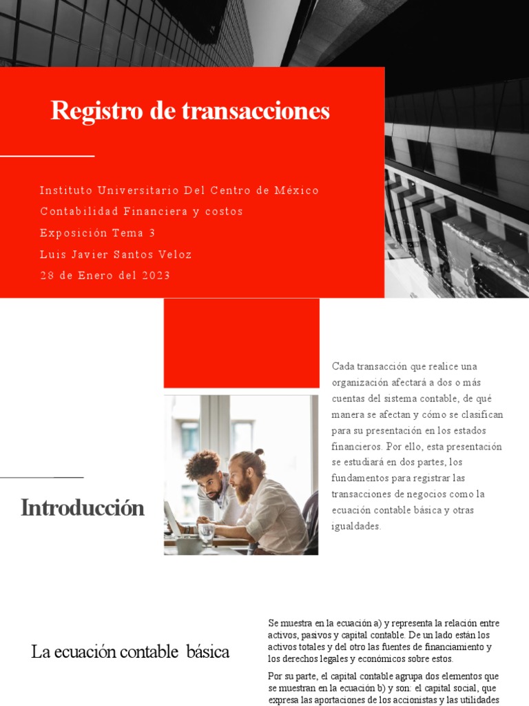 Registro de Transacciones | PDF
