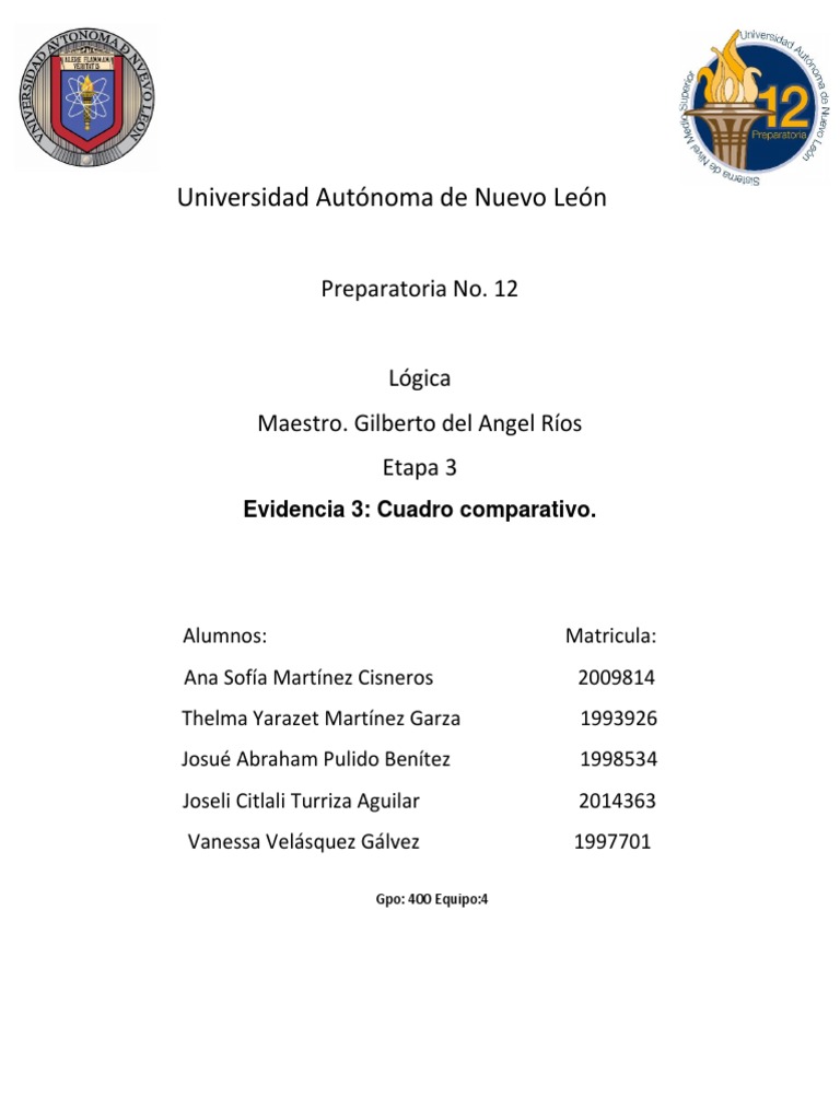 Equipo 4 Evidencia Etapa3 LOGICA | PDF