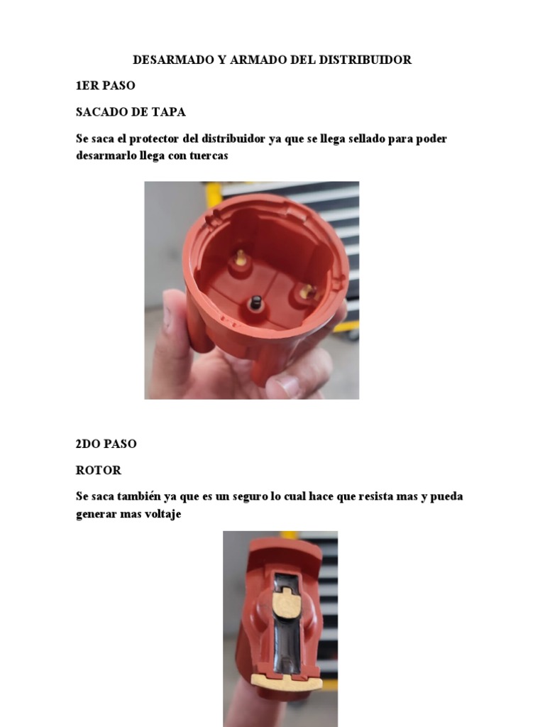 Desarmado Y Armado Del Distribuidor Pdf