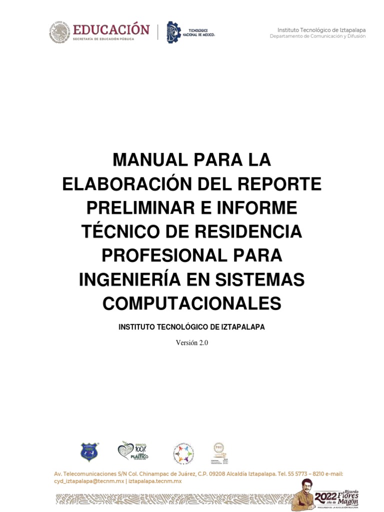 Manual para La Elaboracion de Anteproyecto e Informe Tecnico de ... Manual para La Elaboracion de Anteproyecto e Informe Tecnico de ...