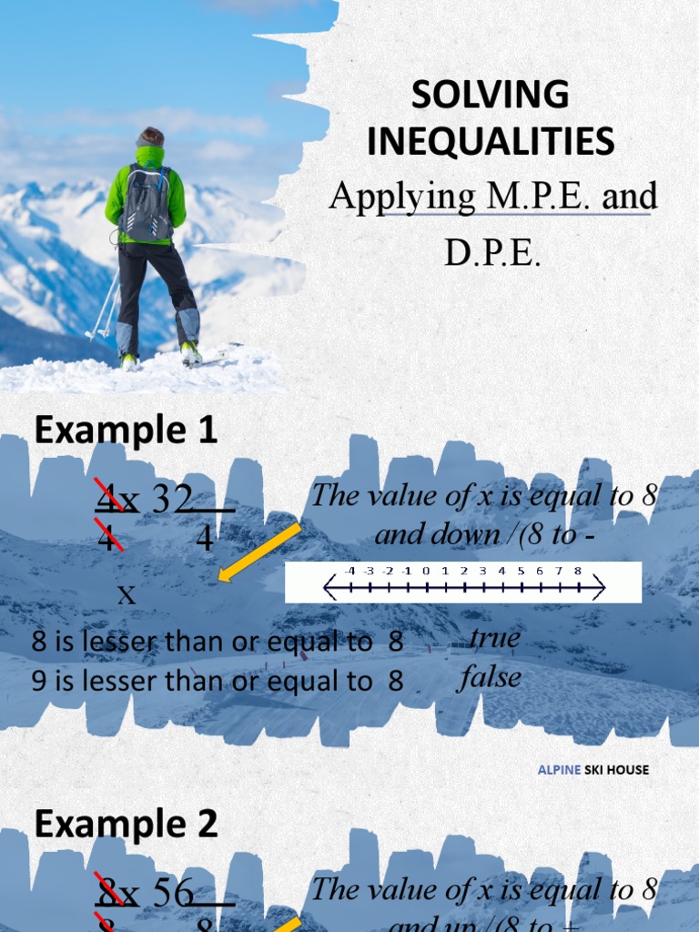 Solving Inequalities MPE AND DPE | PDF | Teaching Methods & Materials